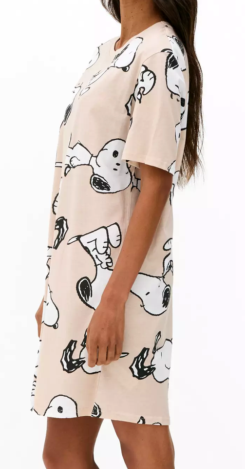 Ladies Nightshirt PEANUTS SNOOPY Women 6 to 24 Cotton Nightie Pyjamas ...