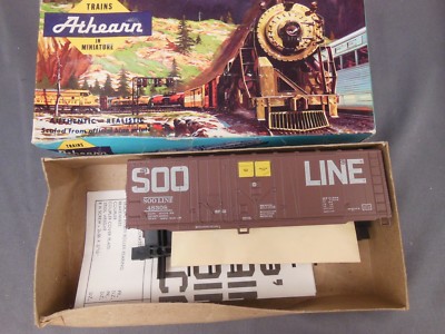 HO SCALE ATHEARN 2095 SOO LINE 48308 40' GRAIN LOADING BOX CAR KIT | eBay