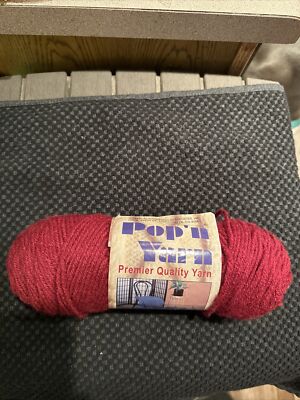 Vintage Premier Quality Yarn Pop’n Yarn Burgundy | eBay