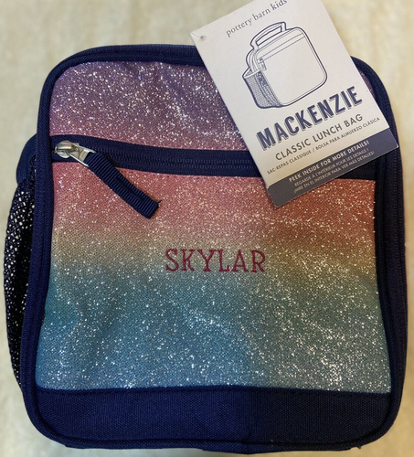Pottery Barn Kids Rainbow Ombre Sparkle Glitter Lunch Box Classic Mono ...
