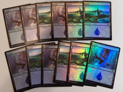12x ISLAND basic lands (various art) FOIL - NM - Strixhaven - SPARROW ...