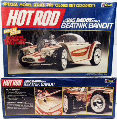 '85 REVELL ED BIG DADDY ROTHS HOT ROD BEATNIK BANDIT 1:25 PLASTIC CAR ...