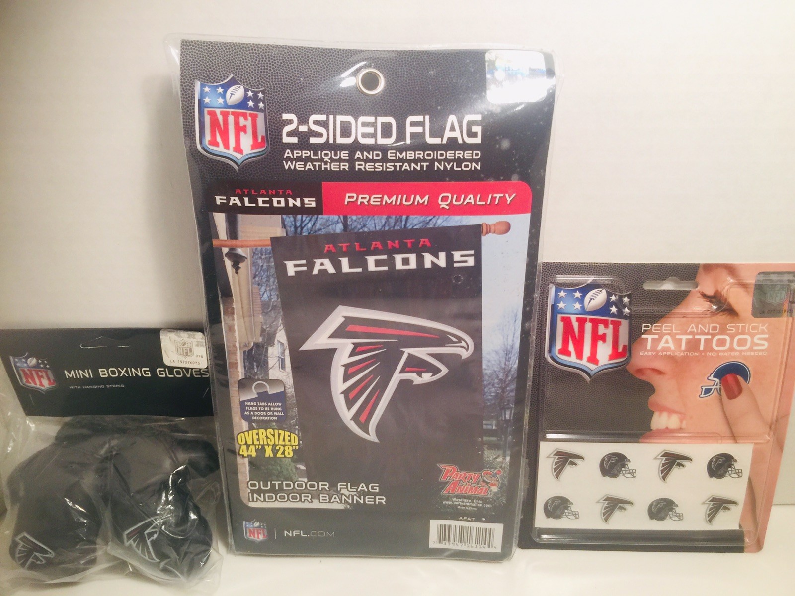 *GIFT PACK* Atlanta Falcons HQ 2-Sided Premium Flag, Boxing Gloves ...