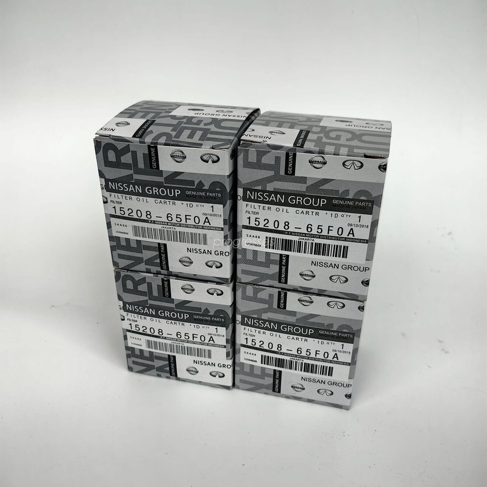 Genuine OEM NiSSAN 4 Pack 15208-65F0A Engine Oil Filter for Nissan ...