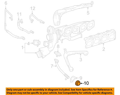 MERCEDES OEM 12-20 C250 Turbocharger Components-Oil Return Tube Seal ...