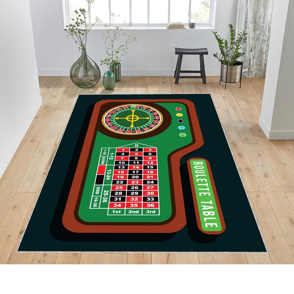 Casino, Roulette Wheel On Green Casino Table, Realistic, Roulette Table ...