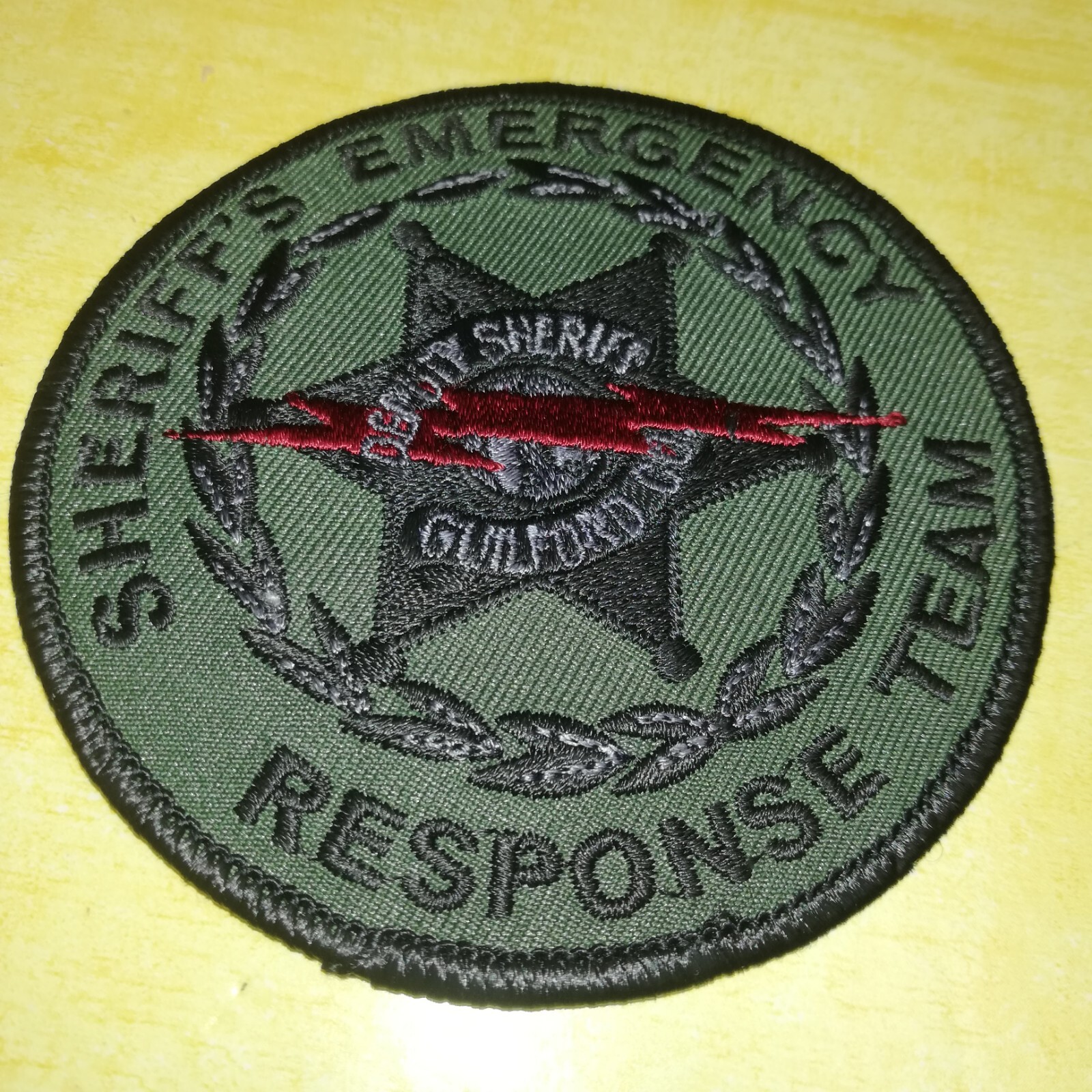 RARE SHERIFF PATCH DEPUTY SHERIFF GUILFORD CO. EMERGENCY RESPONSE TEAM ...
