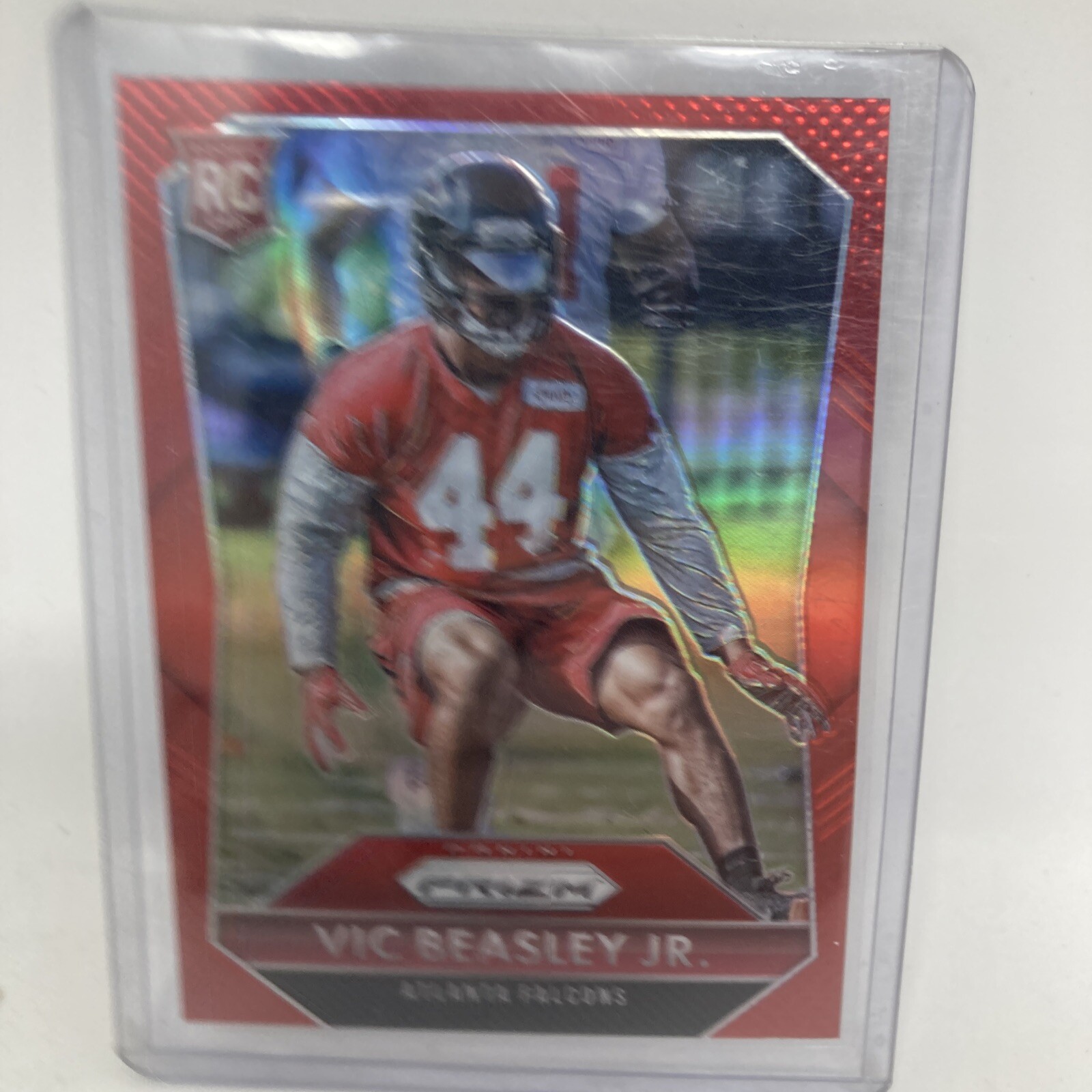 2015 Panini Prizm Vic Beasley JR . Red Prism Rookie Falcons No. 299 ...