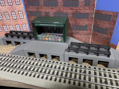O Scale Passenger Station Detail Kit with Platforms Newsstand and ...