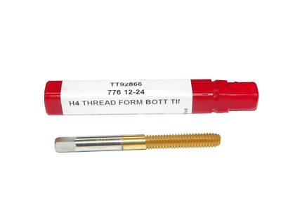 1pc) 12-24 H4 THREAD ROLL FORM BOTTOM TAP TIN COATED TITAN USA TT92866 ...
