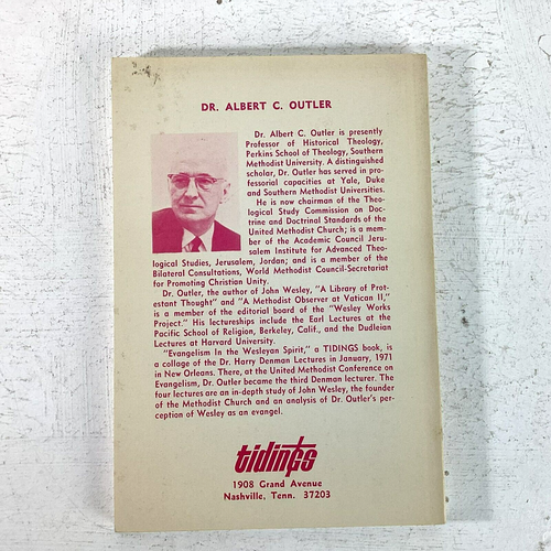 Evangelism In The Wesleyan Spirit by Albert Outler 1971 PB Like New ...