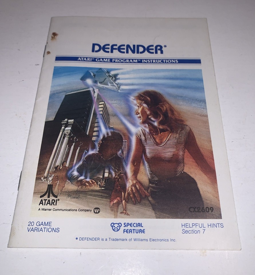 Defender (Atari 2600) w/ Manuel & Tested (J225) | eBay