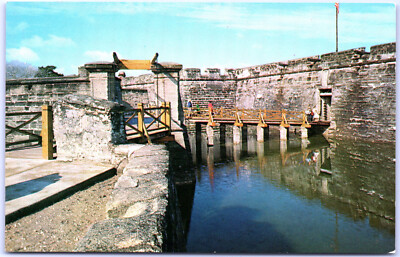 Postcard FL Drawbridge Castillo De San Marcos Fort St Augustine Florida ...