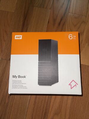Western Digital My Book Desktop External Hard Drive, 6 TB - Black ...