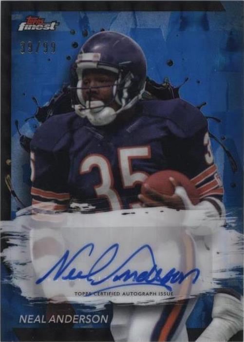 2024 Topps Finest - Finest Autographs Neal Anderson #FA-NA Blue ...