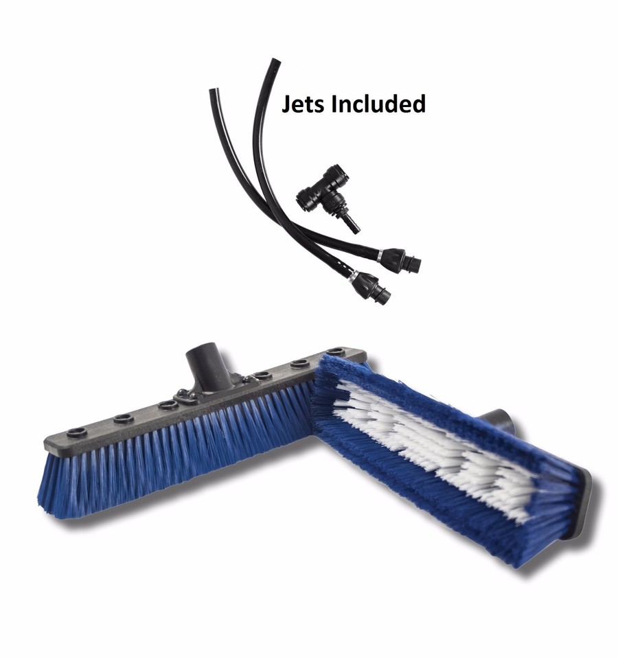 Streamline Square Double Bristle Window Cleaning Brush - 14'' with ...