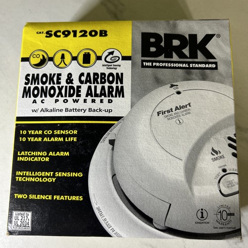 First Alert BRK Smoke and Carbon Monoxide Detector - Hardwired SC9120B ...