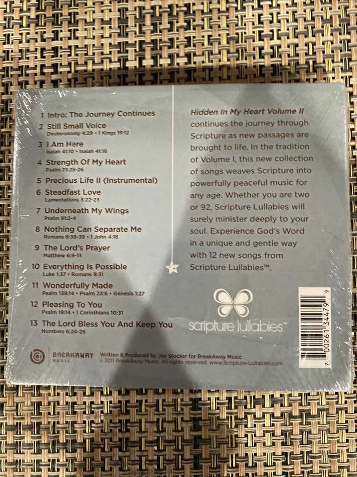 NEW! SEALED! Hidden In My Heart Volume II A Lullaby Journey Through ...