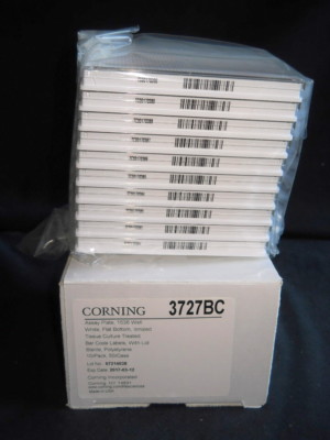 (10) Corning 1536-Well TC-Treated White Plates w/ Barcode Labels & Lids ...