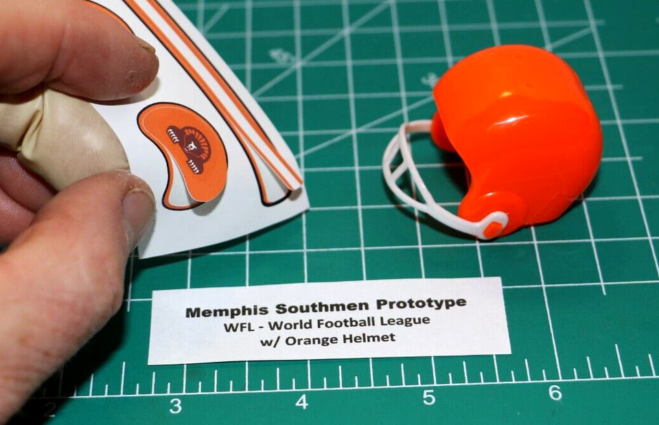 WFL Memphis Southmen Prototype *DIECUT DECALS* & Football Gumball ...