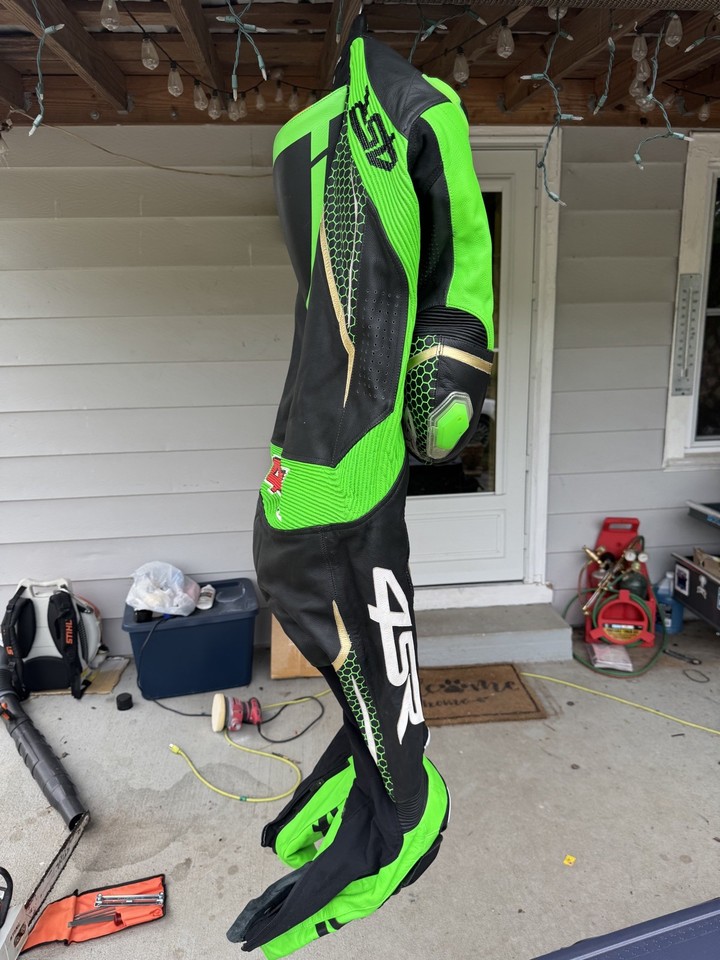 4SR Professional Motorcycle Road Racing Leathers Track Day Suit 44/54 ...