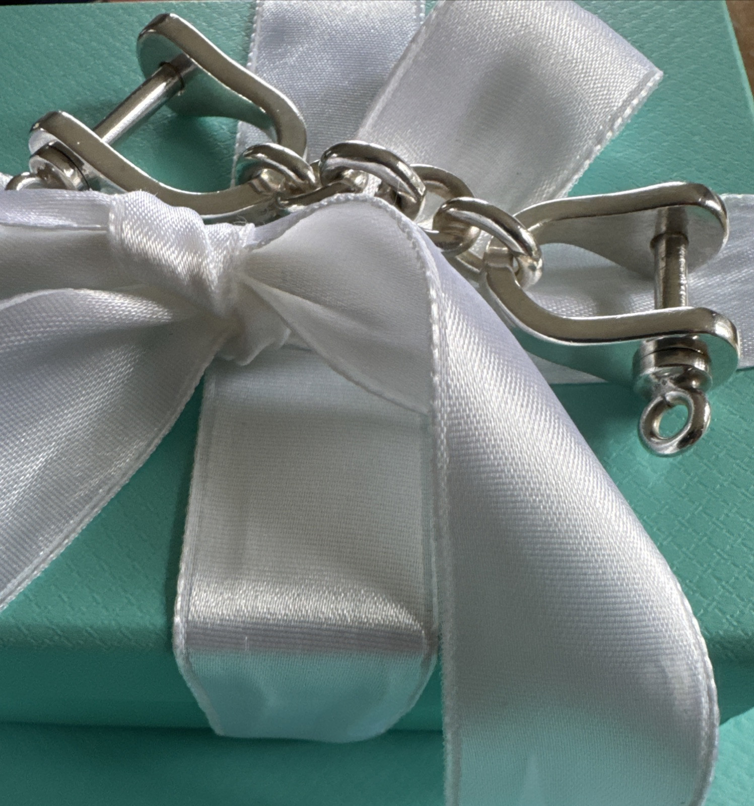 Tiffany & Co. Vintage 925 Sterling Silver Double Shackle Valet Keychain ...