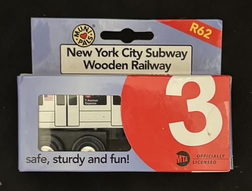 MuniPals New York City Subway 3 Train 7 Avenue Express Wooden Railway ...