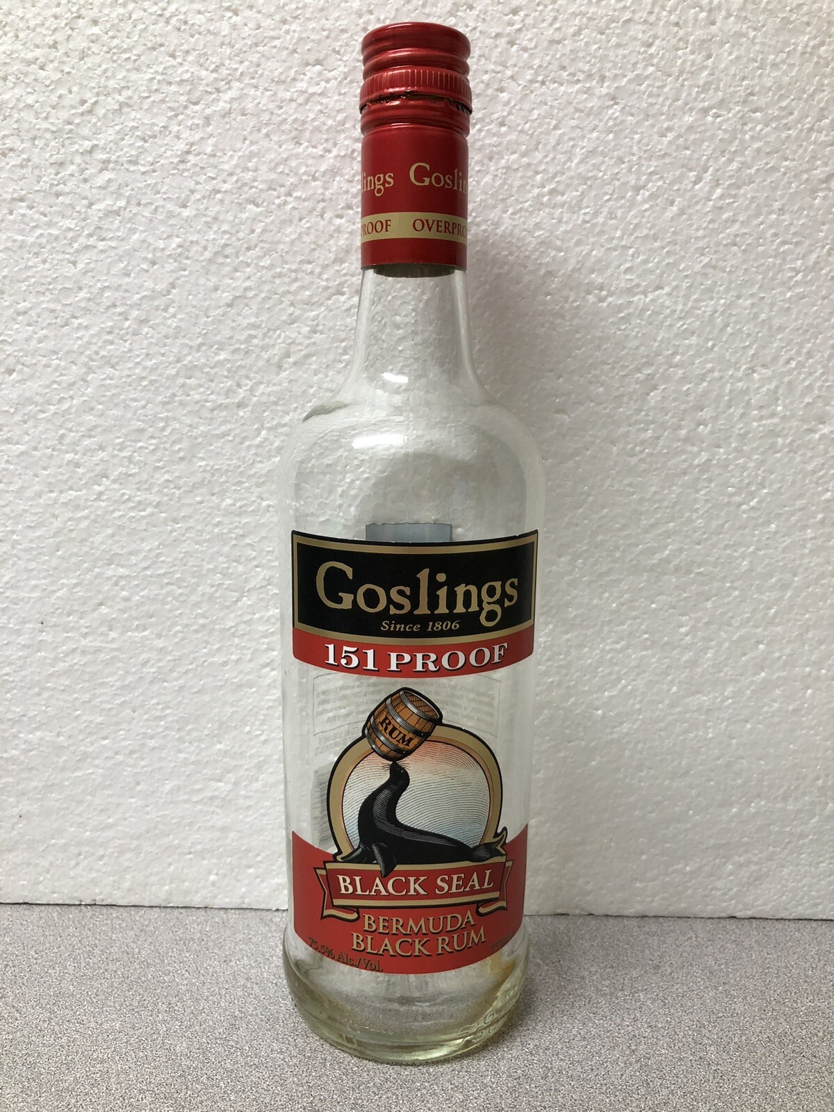 Goslings Black Seal 750ml Bermuda Rum Bottle (151 Proof) Empty | eBay