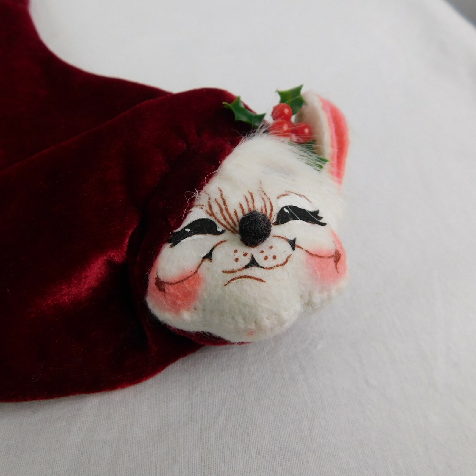 Vintage Annalee Dolls Christmas Peek-a-Boo Mouse Stocking Red White ...