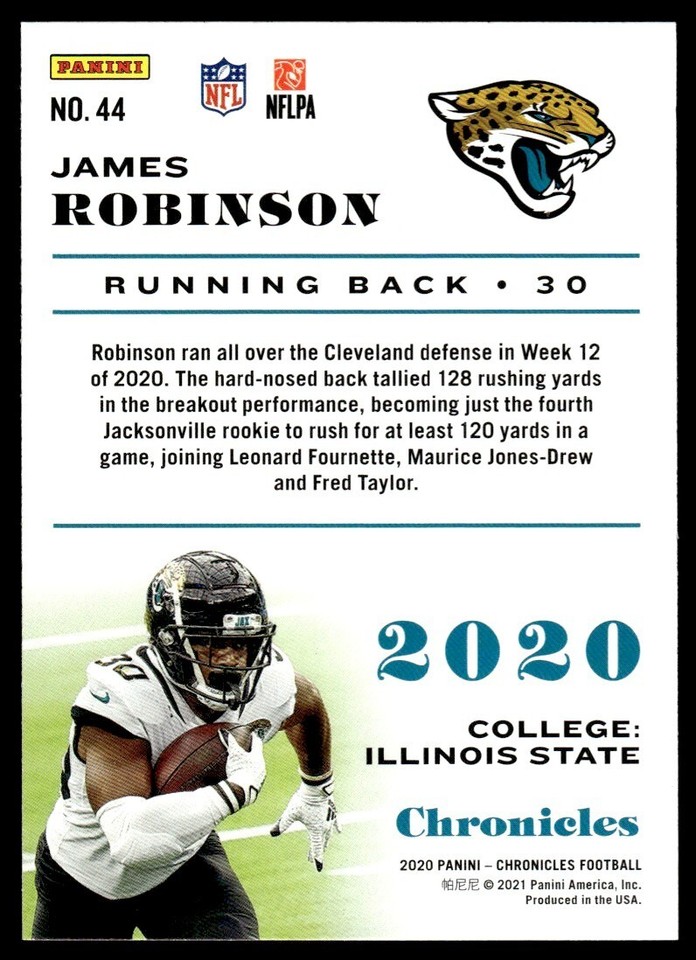 2020 Panini Chronicles RC James Robinson #44 | eBay