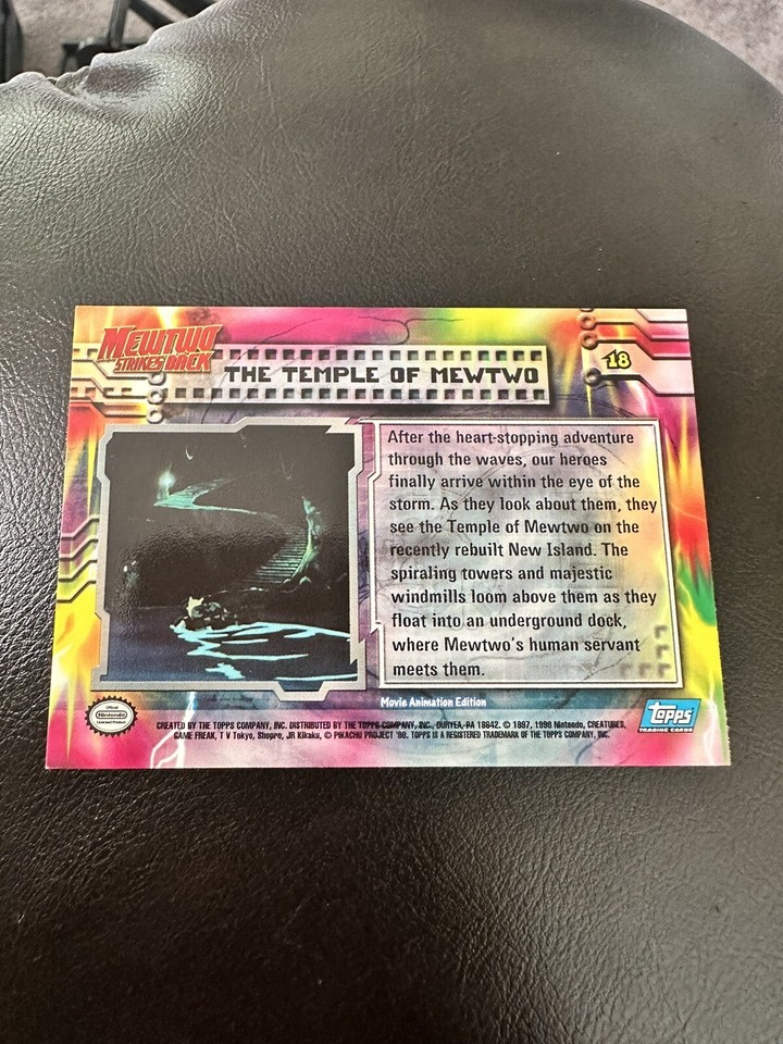 The Temple Of Mewtwo 18 -Topps Pokémon Card- Mewtwo Strikes Back Movie ...