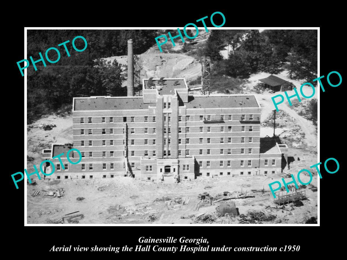 OLD 8x6 HISTORIC PHOTO OF GAINESVILLE GEORGIA THE HALL COUNTY HOSPITAL ...