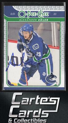Alexander Edler 2009-10 O-Pee-Chee #206 Vancouver Canucks TTM/IP Signed ...