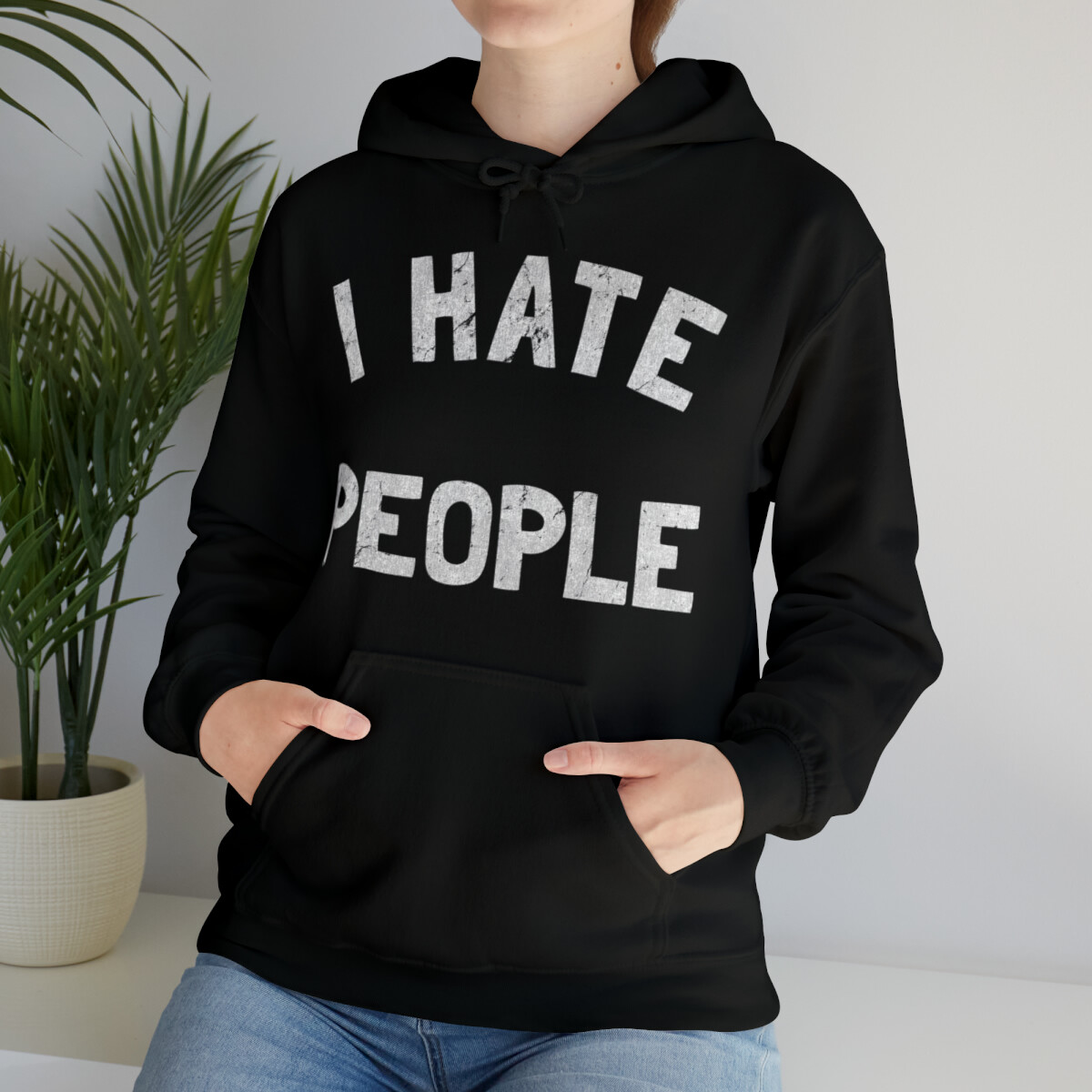 Retro I Hate People Graphic Hoodie, Sizes S-5XL | eBay