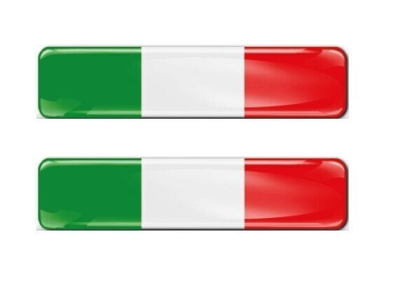 2pcs 3D Gel Aufkleber Italien Italy Italia Flagge Fahne Flag Stickers 6 ...