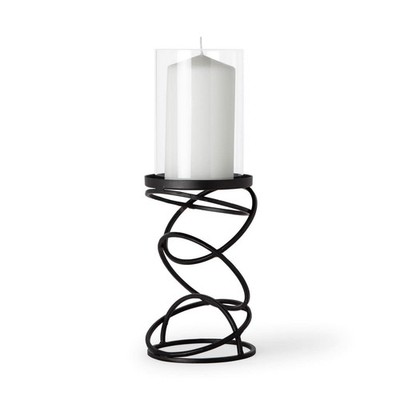 Mercana Omega I Small Black Metal Stacked Ring Table Candle Holder | eBay