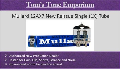 New In Box Mullard 12AX7 Reissue Long Plate Preamp Tube Tested ...