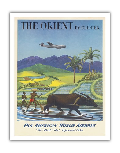 Orient by Clipper - Vintage Pan American Travel Poster by Charles ...
