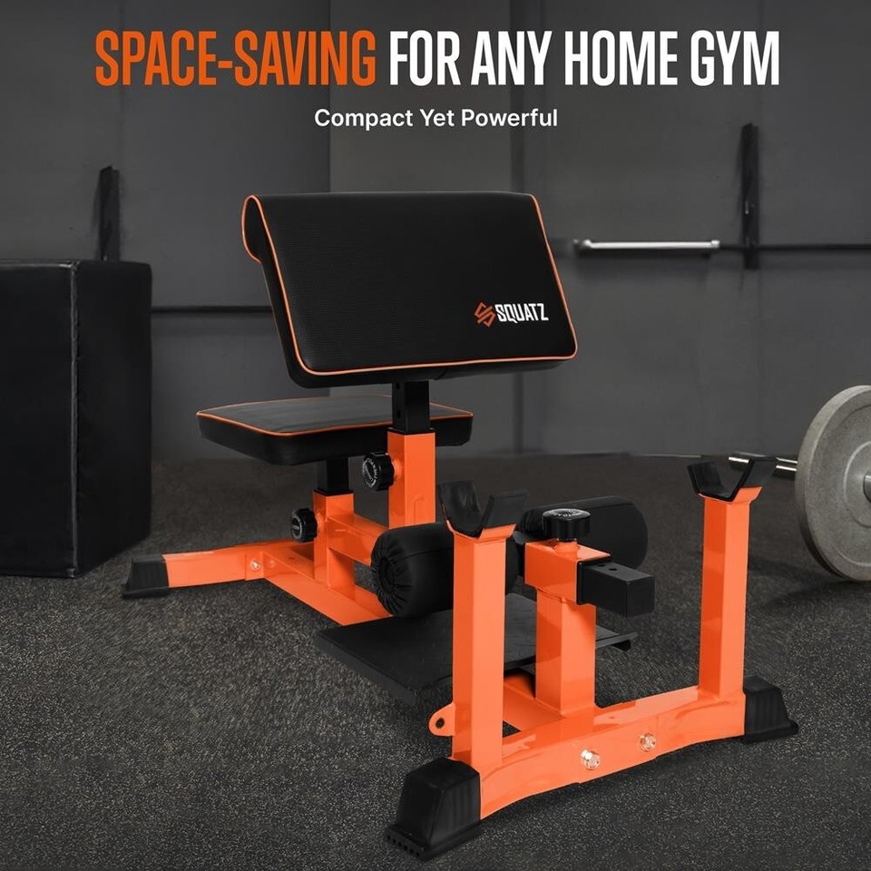 SQUATZ Multi-Function Sissy Squat Machine, Adjustable Squat Bench-Black ...