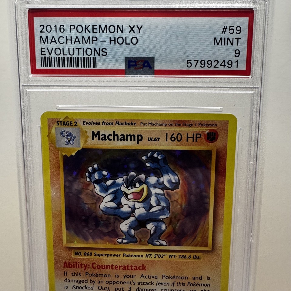 2016 Pokemon XY: Evolutions - #59/108 Machamp Holo - PSA 9 Card MINT | eBay