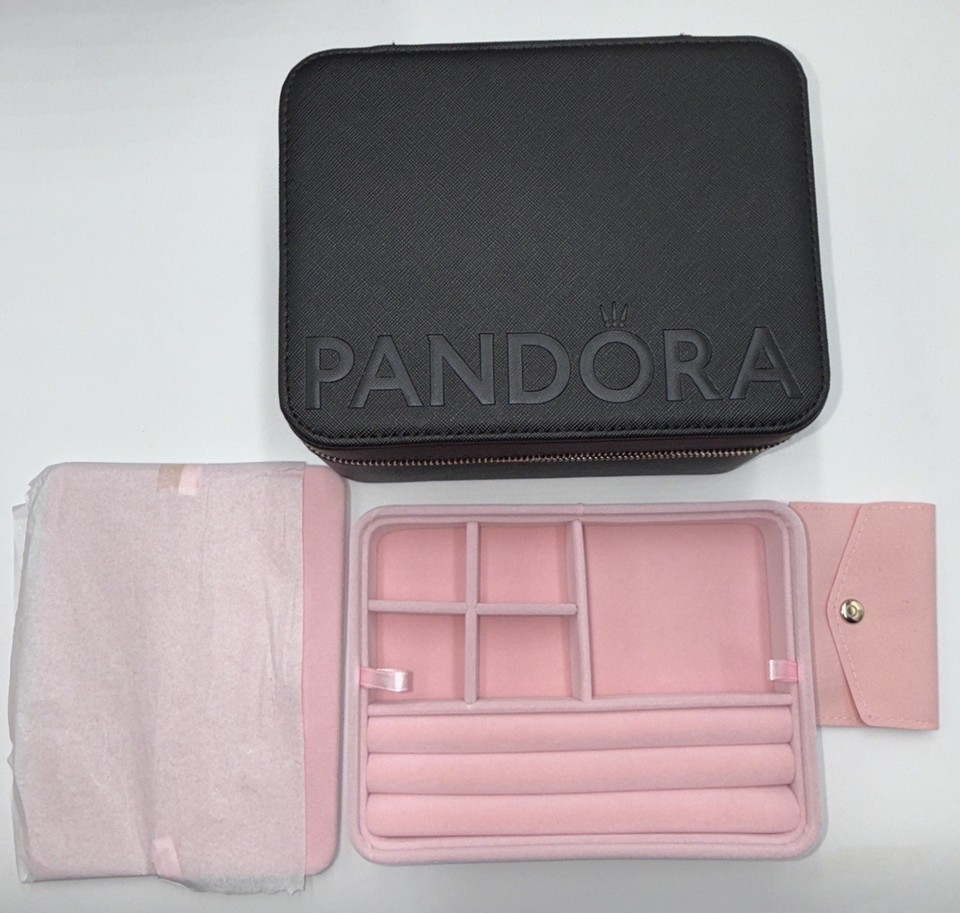 Pandora Jewelry Box Pink Black Design with Mirror 100% Authentic from ...