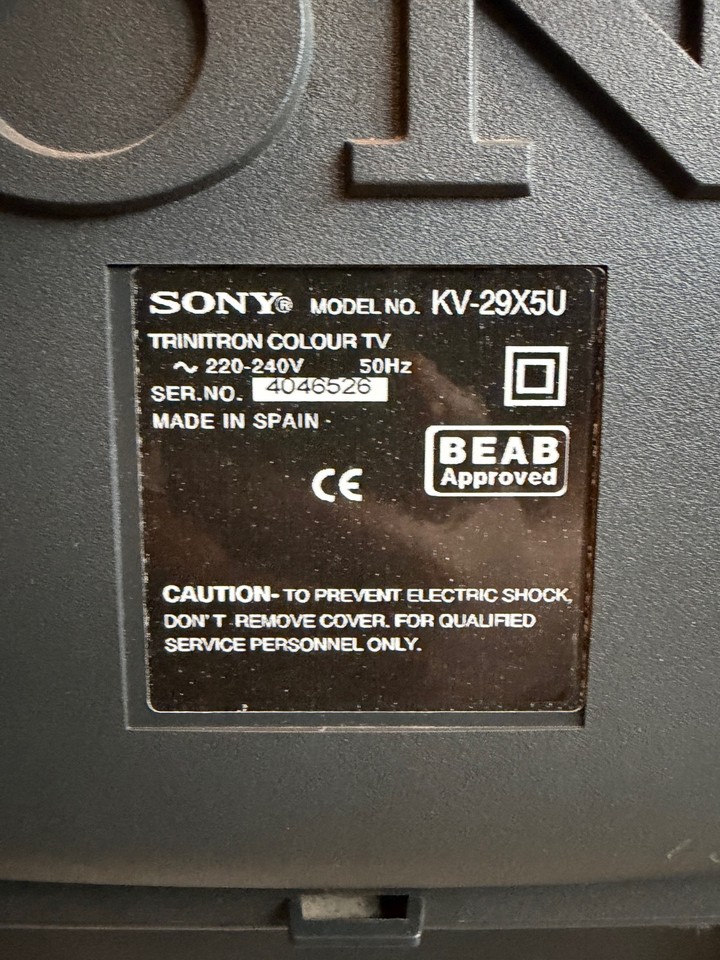 Sony Trinitron KV-29X5U 29" PAL NTSC RGB Retro Gaming CRT TV | eBay UK