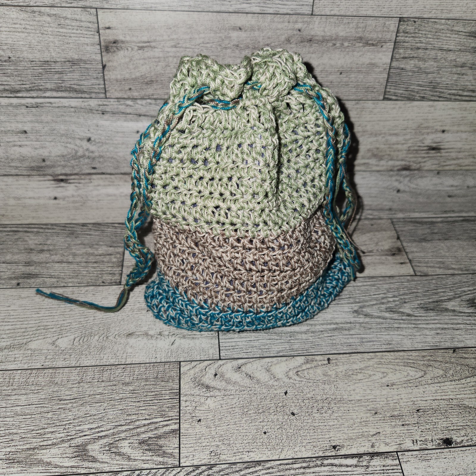 Crocheted Bag, Draw String Bag, Stash bag, Handcrafted by My Grandma | eBay