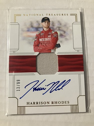 Harrison Rhodes 2020 National Treasures Racing /99 Auto Firesuit ...