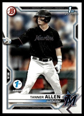 2021 Bowman Draft 1st Edition Miami Marlins BD-165 Tanner Allen | eBay