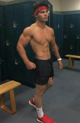 Shirtless Male Jock Muscular Beefcake Athlete Frat College Hunk PHOTO ...