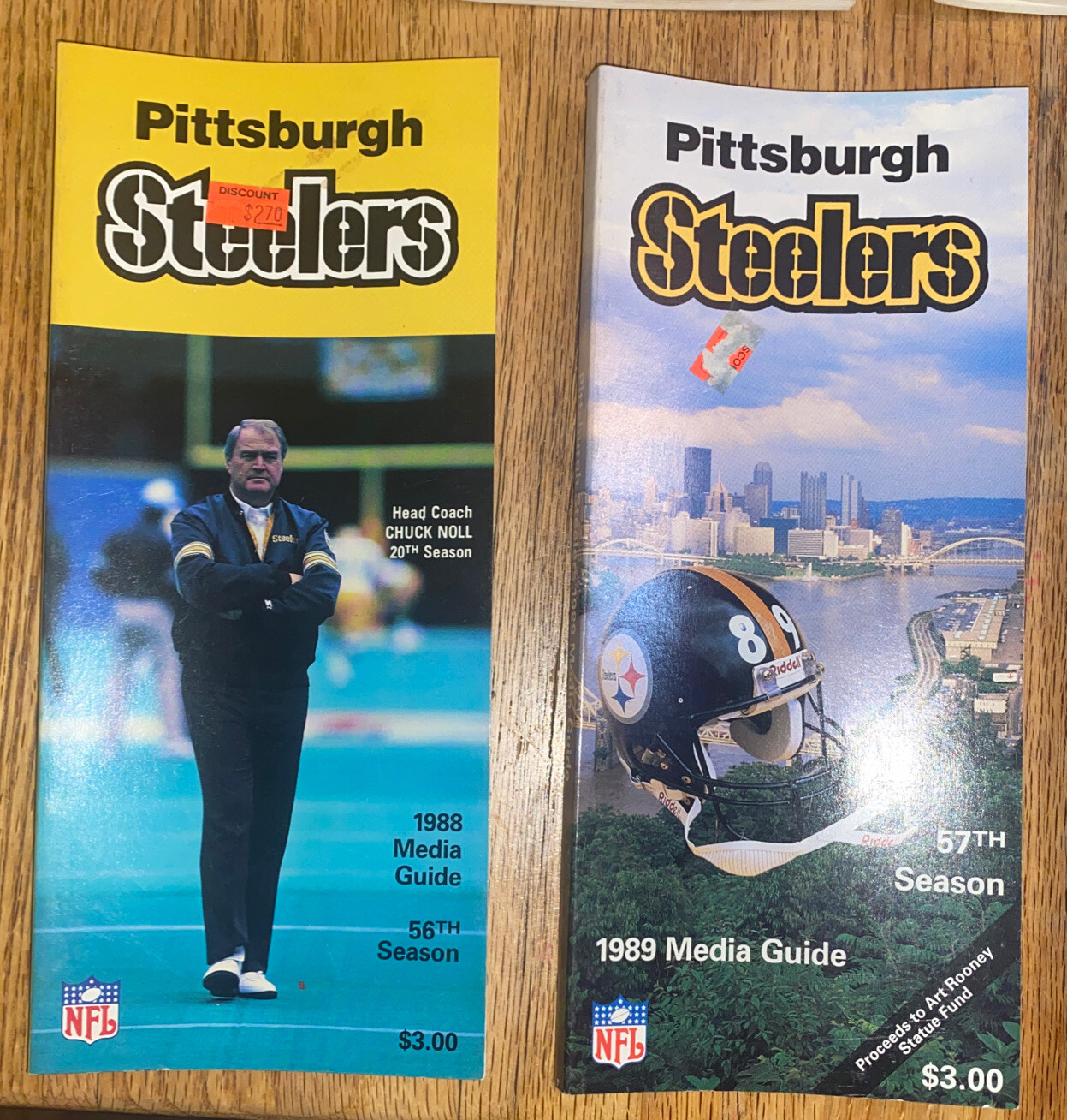Vintage NFL PITTSBURGH STEELERS Lot Of 9 Media Guides, All Different ...