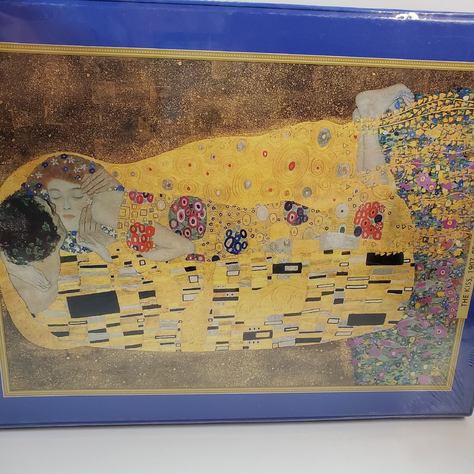 THE KISS Gustav Klimt 1000 Piece Jigsaw Puzzle 19" x 27" New Sealed | eBay