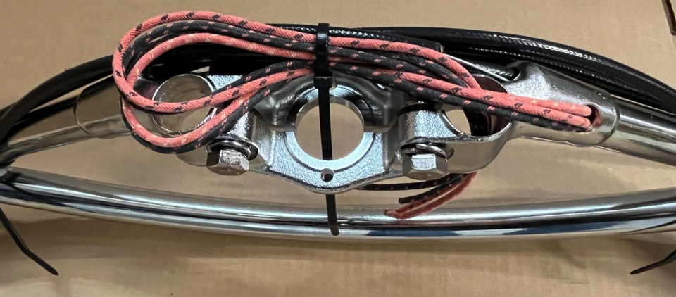 Harley Knucklehead Flathead Chrome Inline Springer Handlebar Set Spring ...