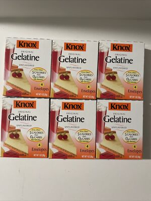 6 Knox ORIGINAL Unflavored Gelatine 4 Envelopes 24 Total | eBay